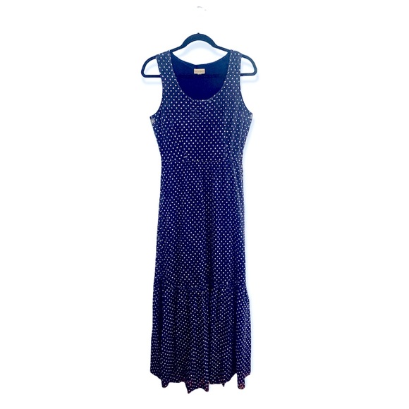 Maison Jules | Dresses | Maison Jules Navy Polka Dot Maxi | Poshmark